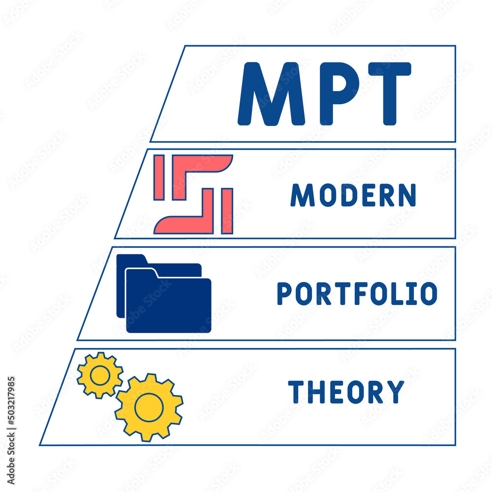 MPT - Modern Portfolio Theory acronym. business concept background ...