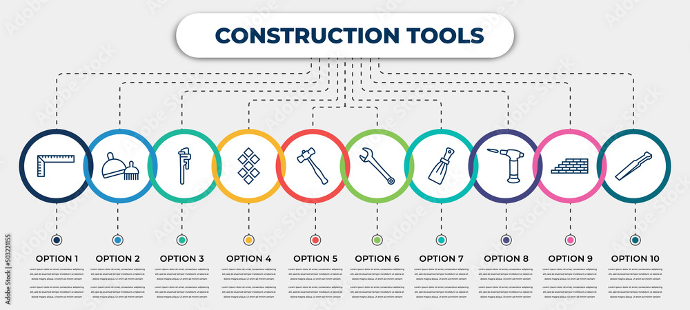 vector infographic template with icons and 10 options or steps ...