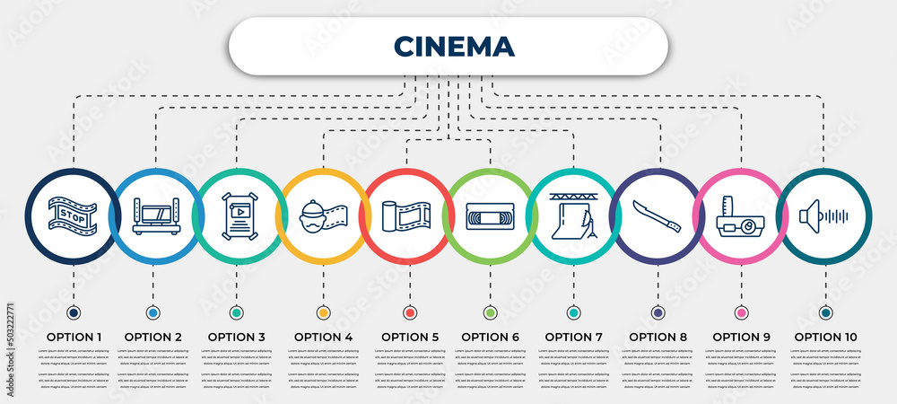 vector infographic template with icons and 10 options or steps ...