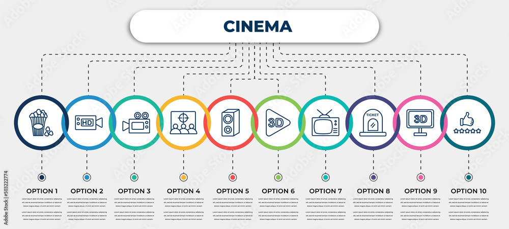vector infographic template with icons and 10 options or steps ...