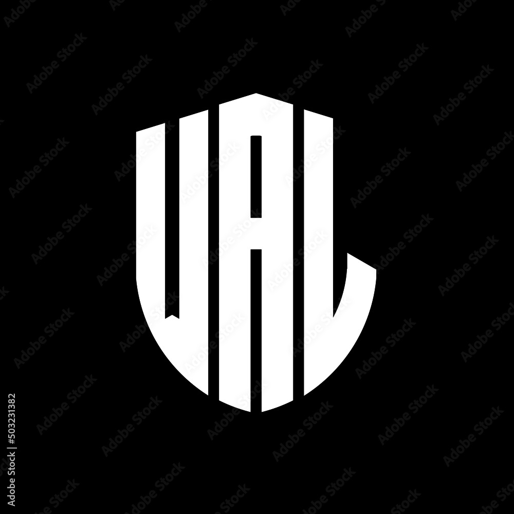 WAL letter logo design. WAL modern letter logo with black background ...