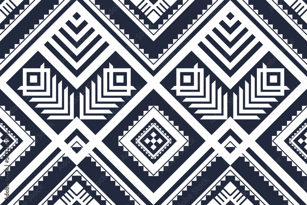 Abstract Aztec pattern art. Geometric ethnic seamless pattern in tribal ...