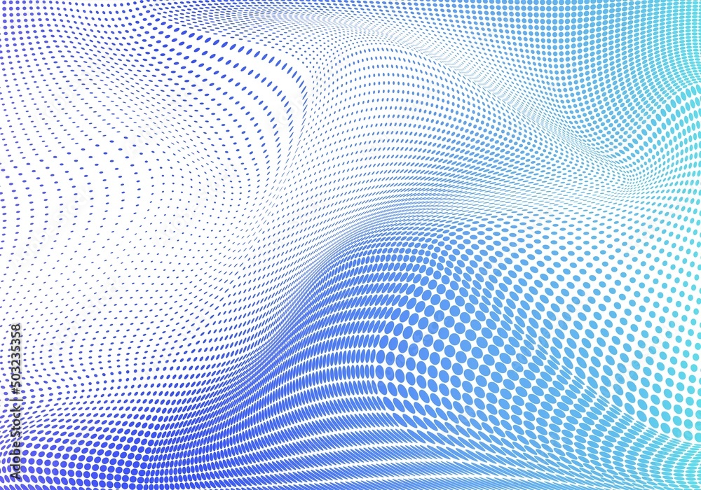 Abstract colorful dotted wave background Stock Vector | Adobe Stock