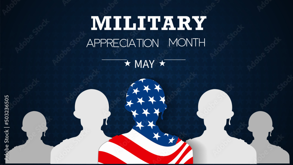 National Military Appreciation Month Celebration concept. United States ...