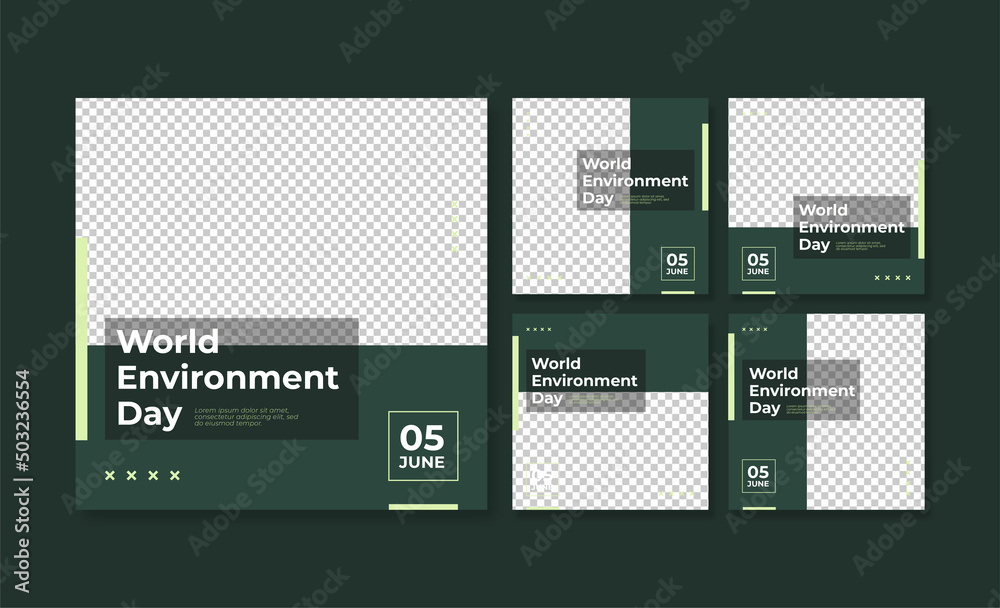 World environment day social media post template Stock Vector | Adobe Stock