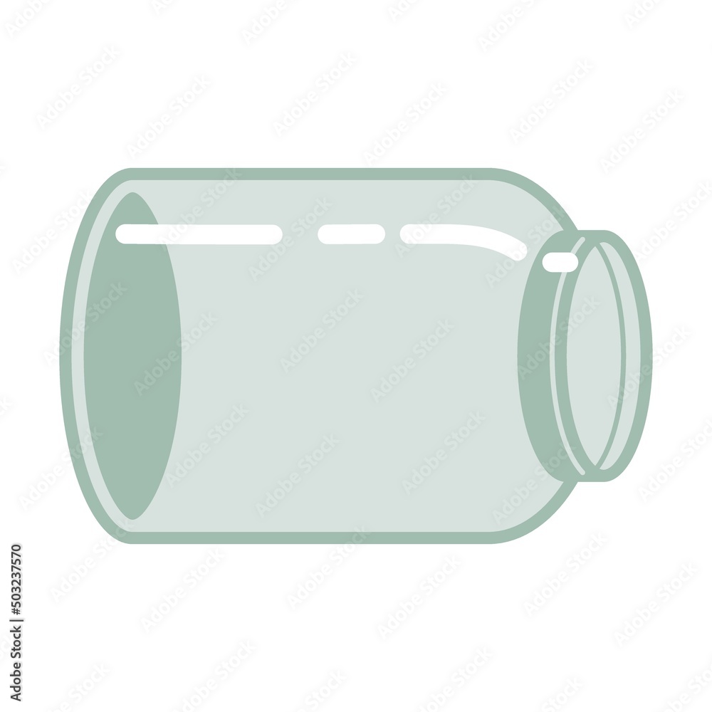 plastic storage container. Garbage recycle bin. Vector illustration of ...