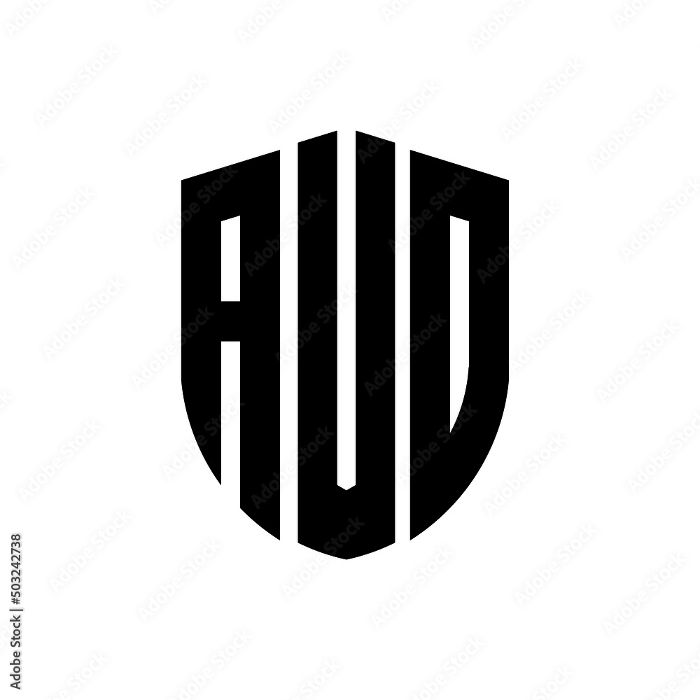 AVO letter logo design. AVO modern letter logo with black background ...