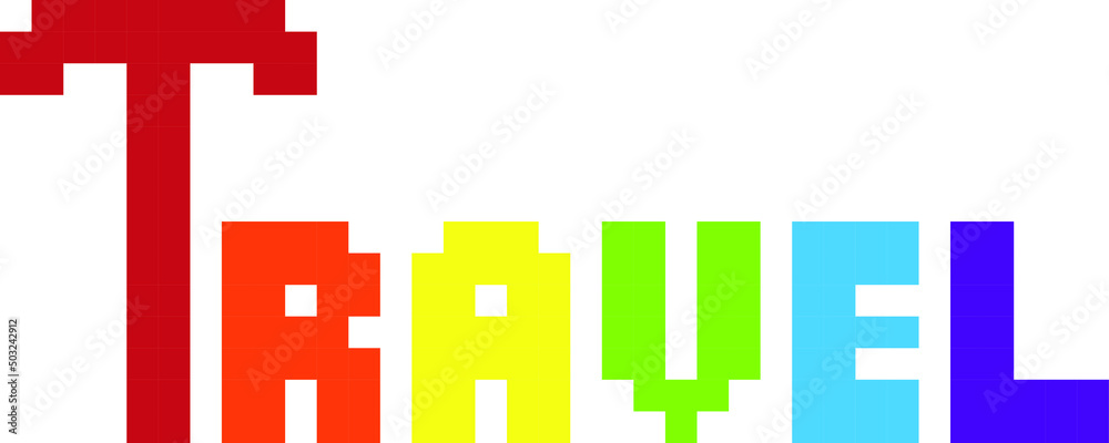 Travel Pixel art vector illustration. travel image or clip art. Stock ...