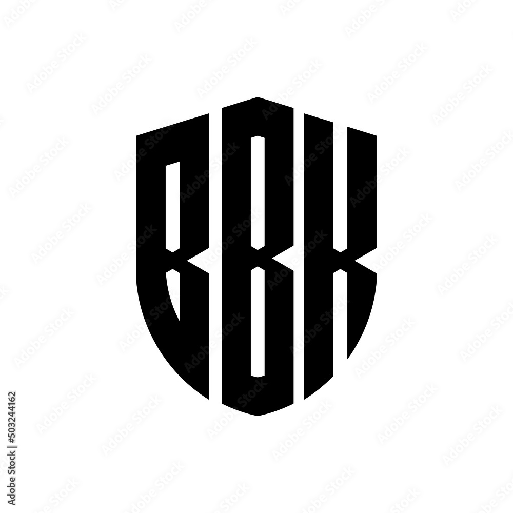 BBK letter logo design. BBK modern letter logo with black background ...