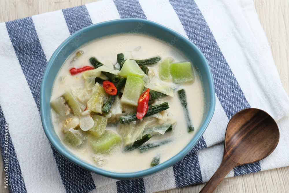 Sayur Lodeh or vegetable soup with coconut milk, delicious of ...