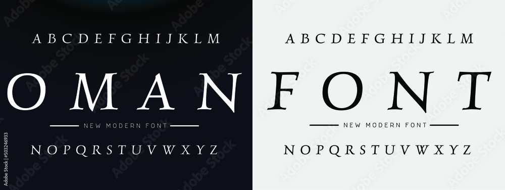 OMAN Abstract Modern Alphabet Font. Typography urban style fonts for ...