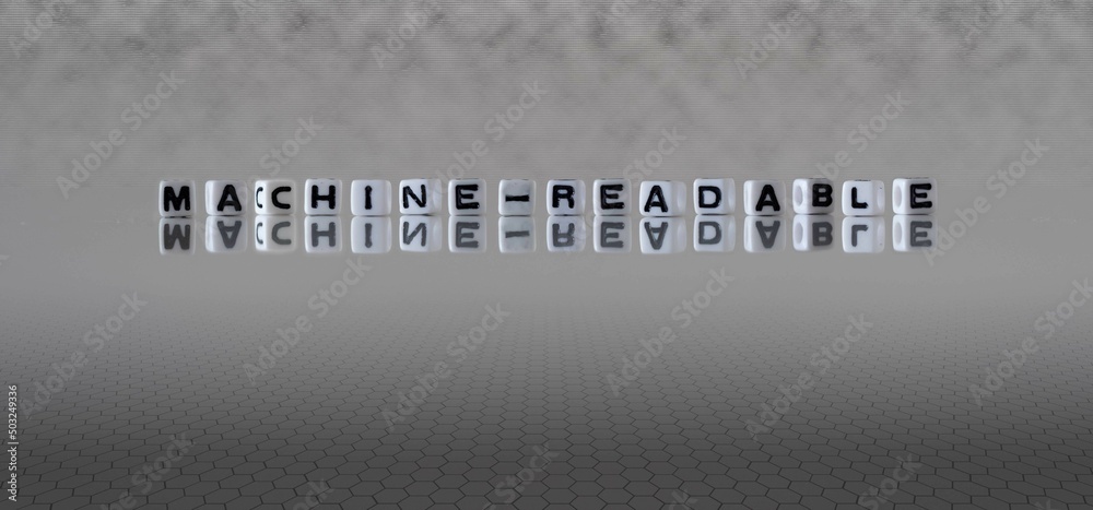 machine readable word or concept represented by black and white letter ...