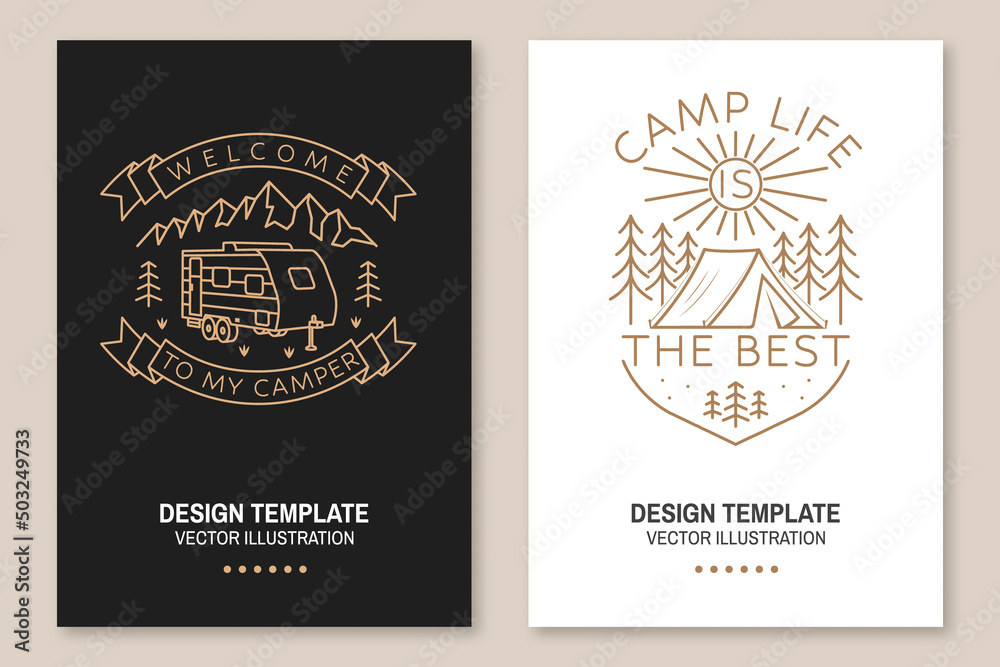 Camp life is the best. Vector. Concept for shirt or logo, print, stamp ...