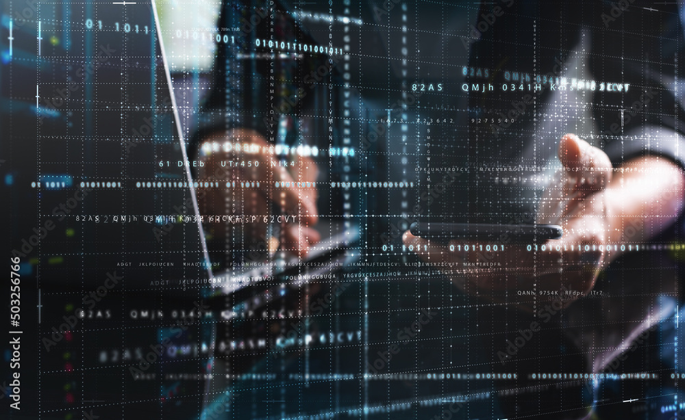 Digital technology, big data storage, digital software development ...