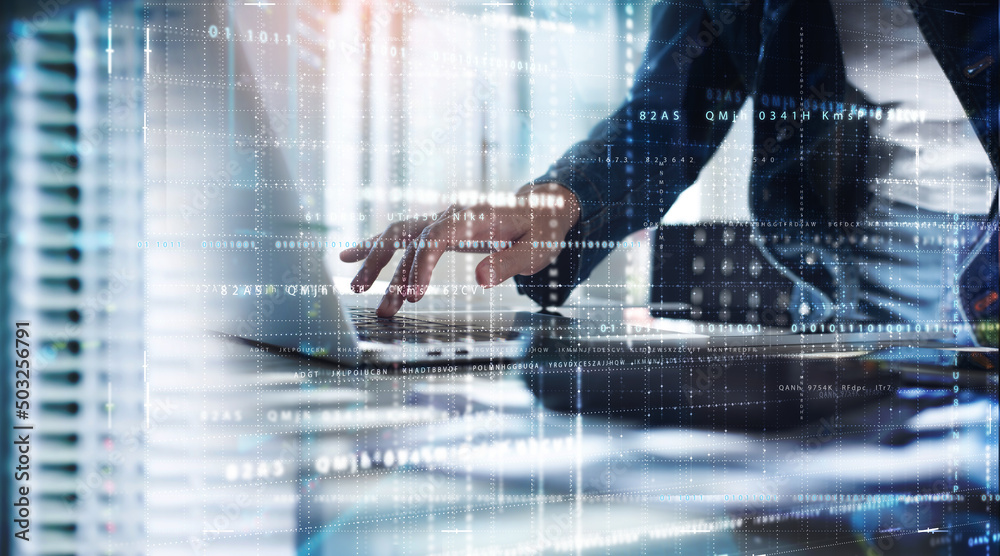 Digital technology, big data storage, digital software development ...