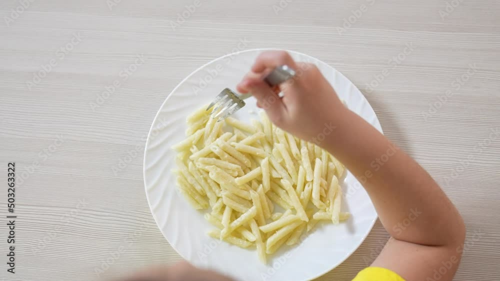 child eating pasta. healthy a food vegetarianism concept. girl child at ...
