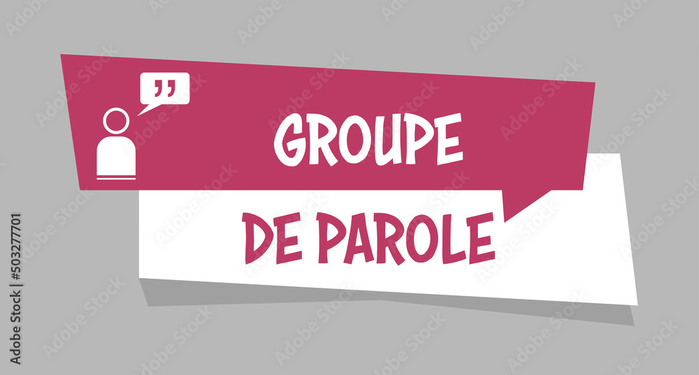 Logo groupe de parole. Stock Vector | Adobe Stock