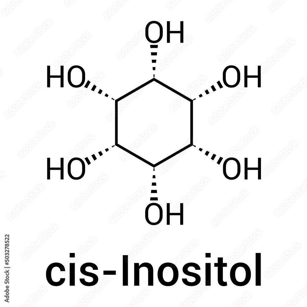 chemical structure of cis-Inositol (C6H12O6) Stock Vector | Adobe Stock