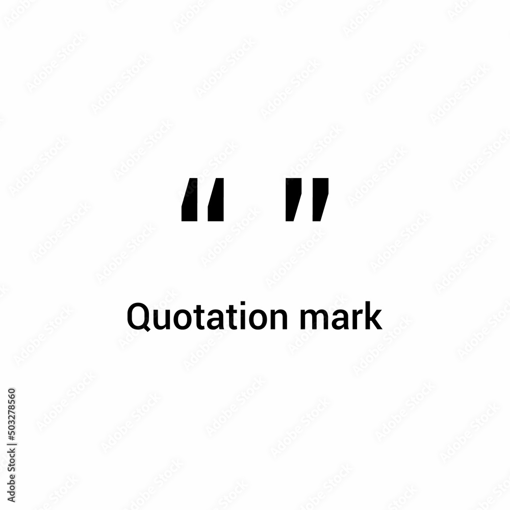 quotation mark in English grammar vector illustration Stock Vector ...