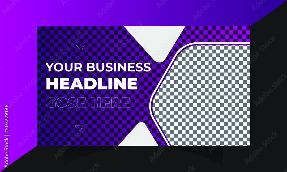 Youtube thumbnail and web banner design template Stock Vector | Adobe Stock