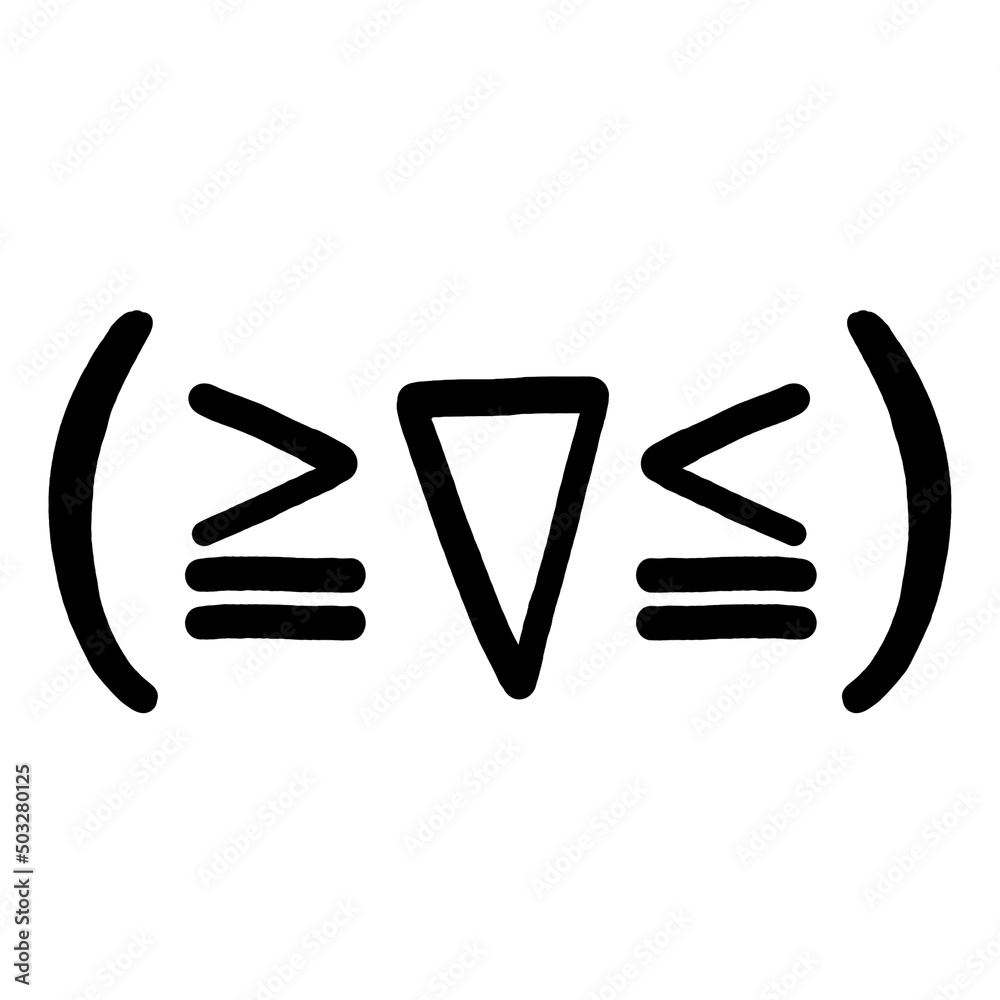Drawn by hand kaomoji / text japanese emoji. Smile & cry / laught ...