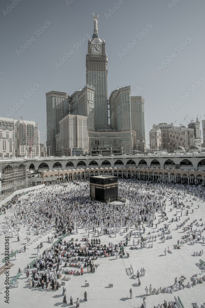 Skyline of MECCA SAUDI ARABIA,April-2018, royal clock tower in makkah ...