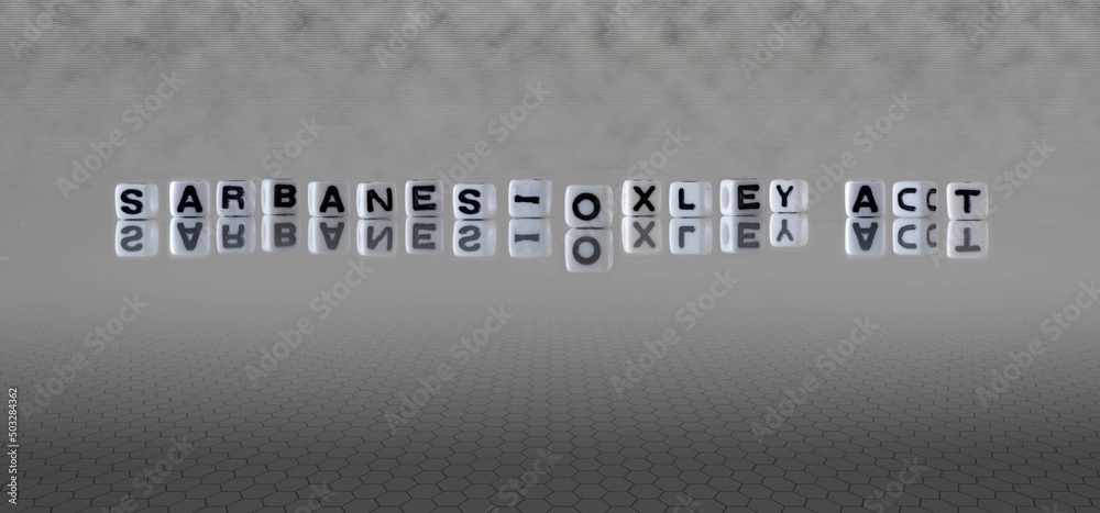 sarbanes oxley act word or concept represented by black and white ...