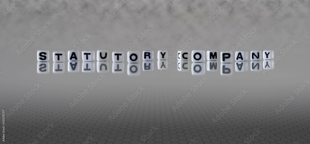 statutory company word or concept represented by black and white letter ...