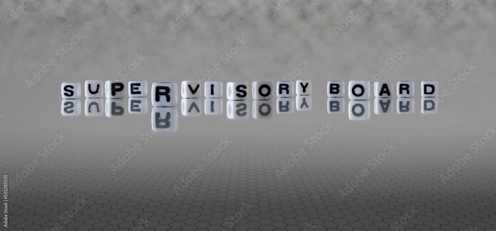 supervisory board word or concept represented by black and white letter ...