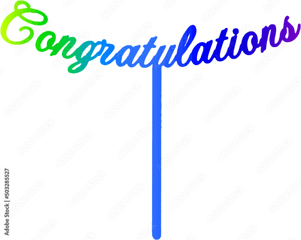 3d render of a year sign. Cake topper. Rainbow colours. Stock Vector ...