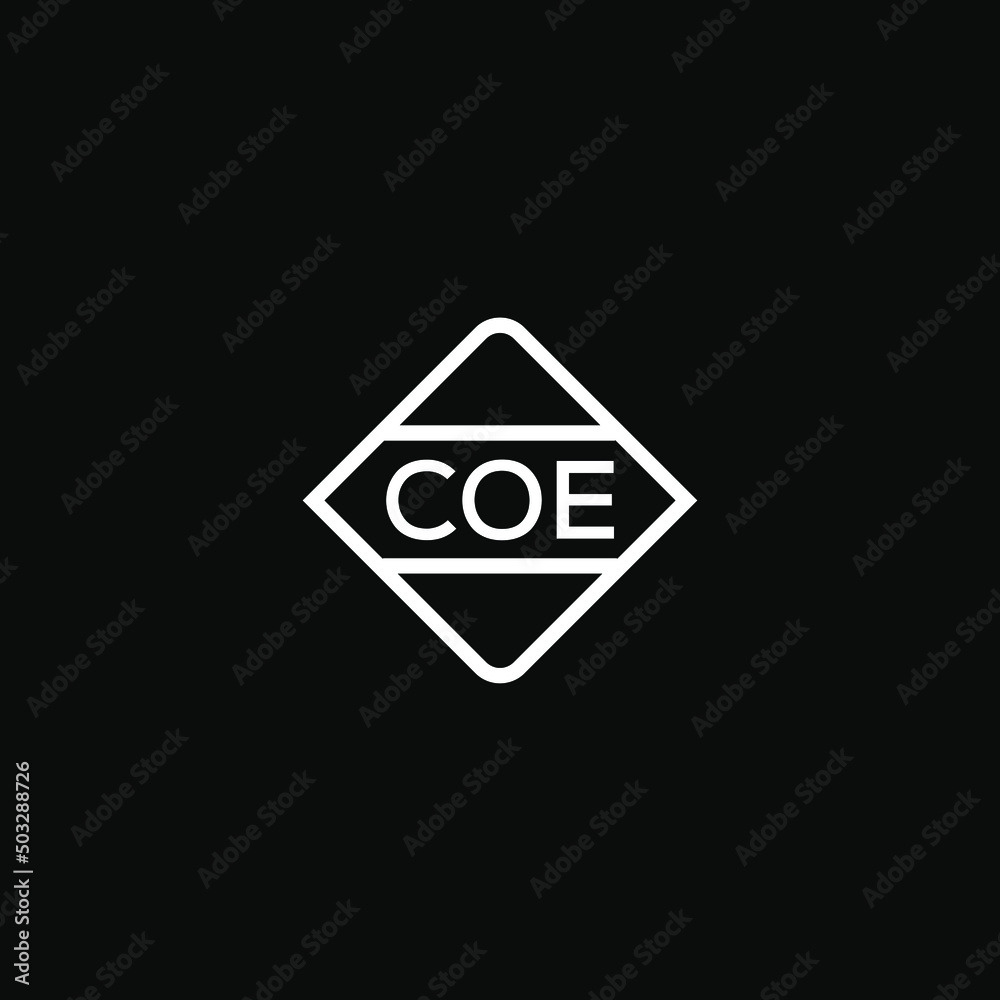 COE letter design for logo and icon.COE monogram logo.vector ...