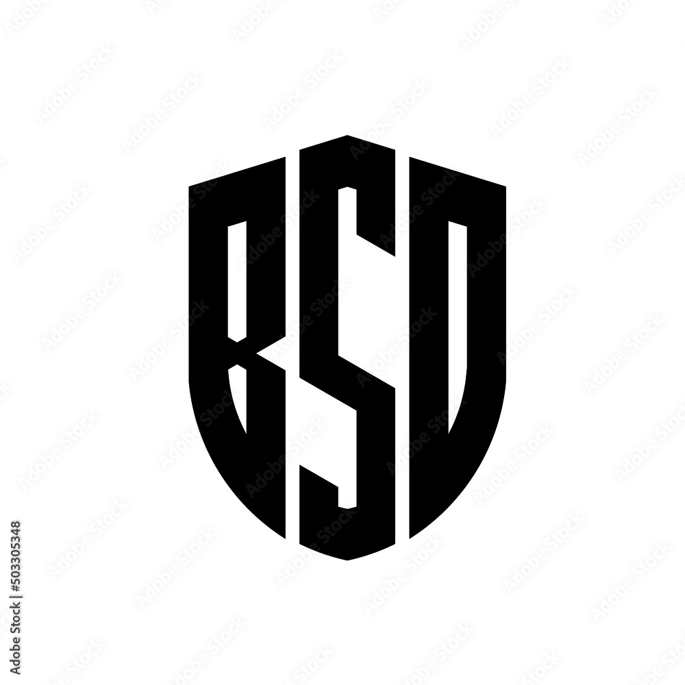 BSO letter logo design. BSO modern letter logo with black background ...