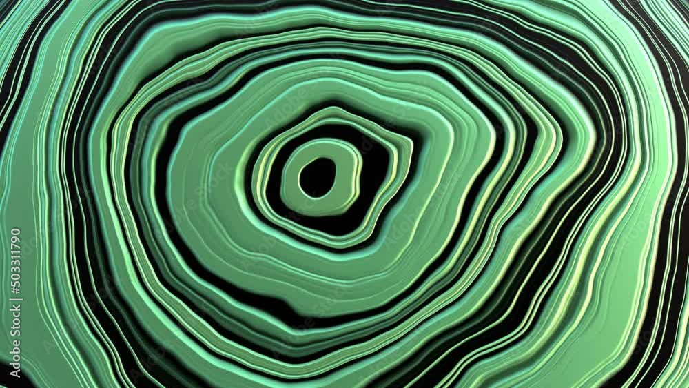 4K Wave ripple motion looping background 3d render animation. Green ...