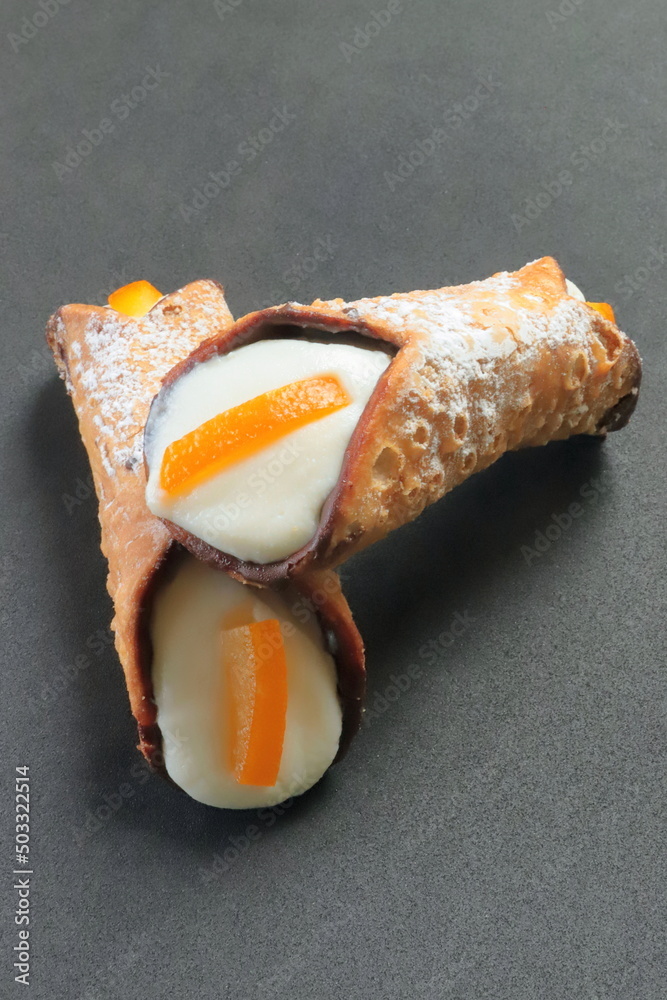 cannolo siciliano, sicilian cannolo Stock Photo | Adobe Stock