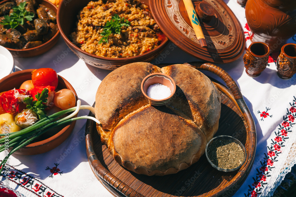 Traditional dishes of Gagauz cuisine from the south of the Republic of ...