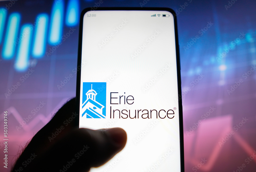 May 7, 2022, Brazil. In this photo illustration, the Erie Insurance ...