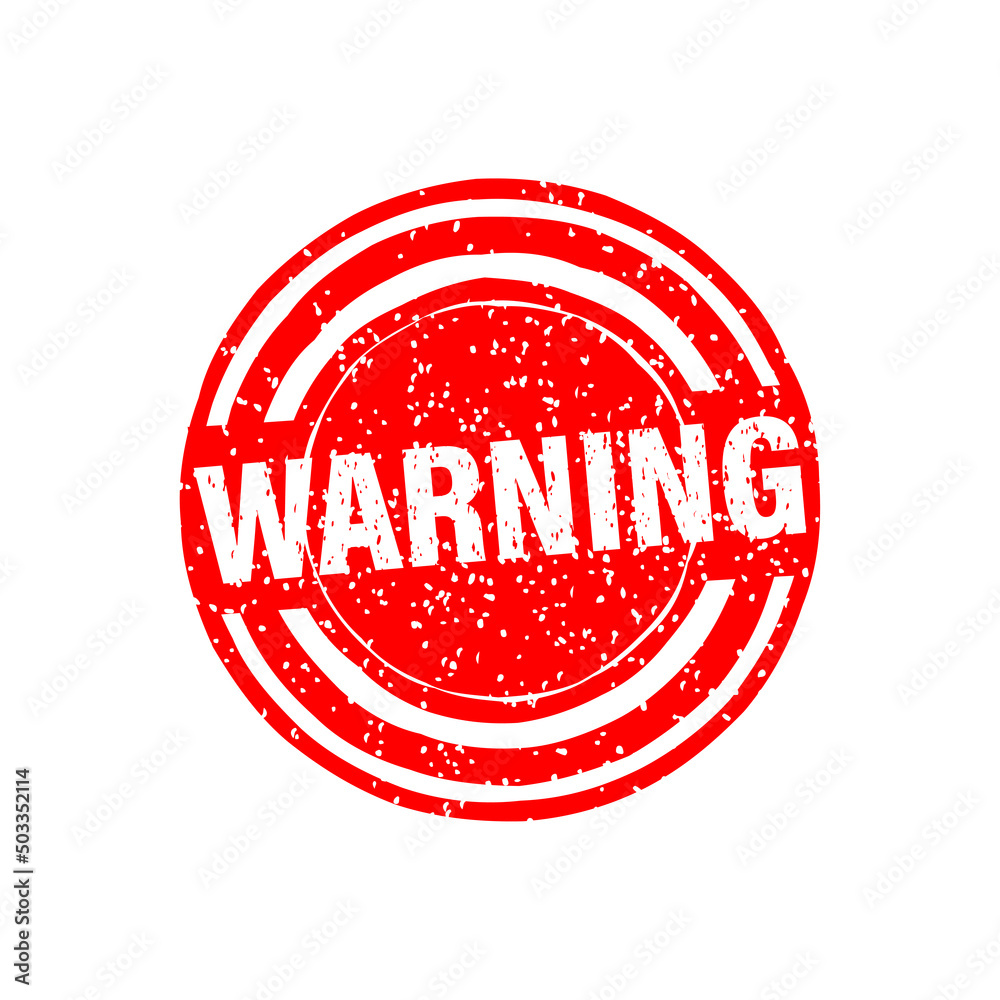 Vintage warning stamp, great design for any purposes. Vector background ...