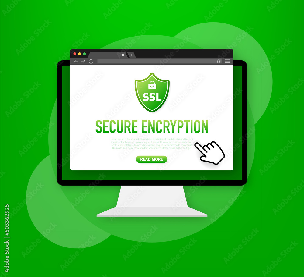 Secure Connection Icon Vector Illustration Isolated On White Background