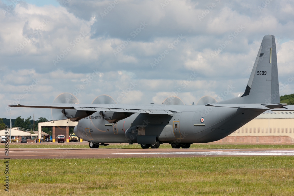 RAF Fairford, Gloucestershire, UK - July 14, 2014: Royal Norwegian Air ...