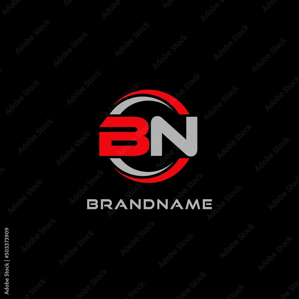 Letter BN logo combined with circle line, creative modern monogram logo ...