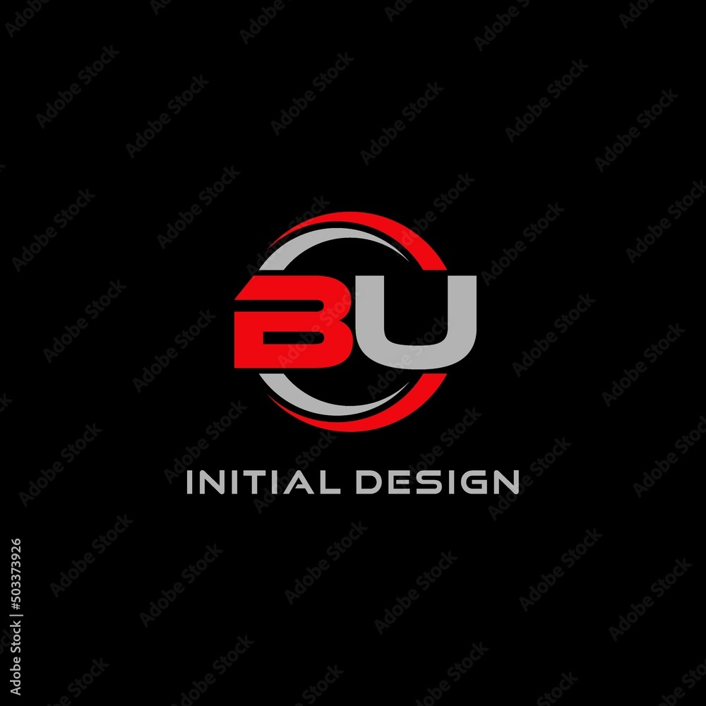 Letter BU logo combined with circle line, creative modern monogram logo ...