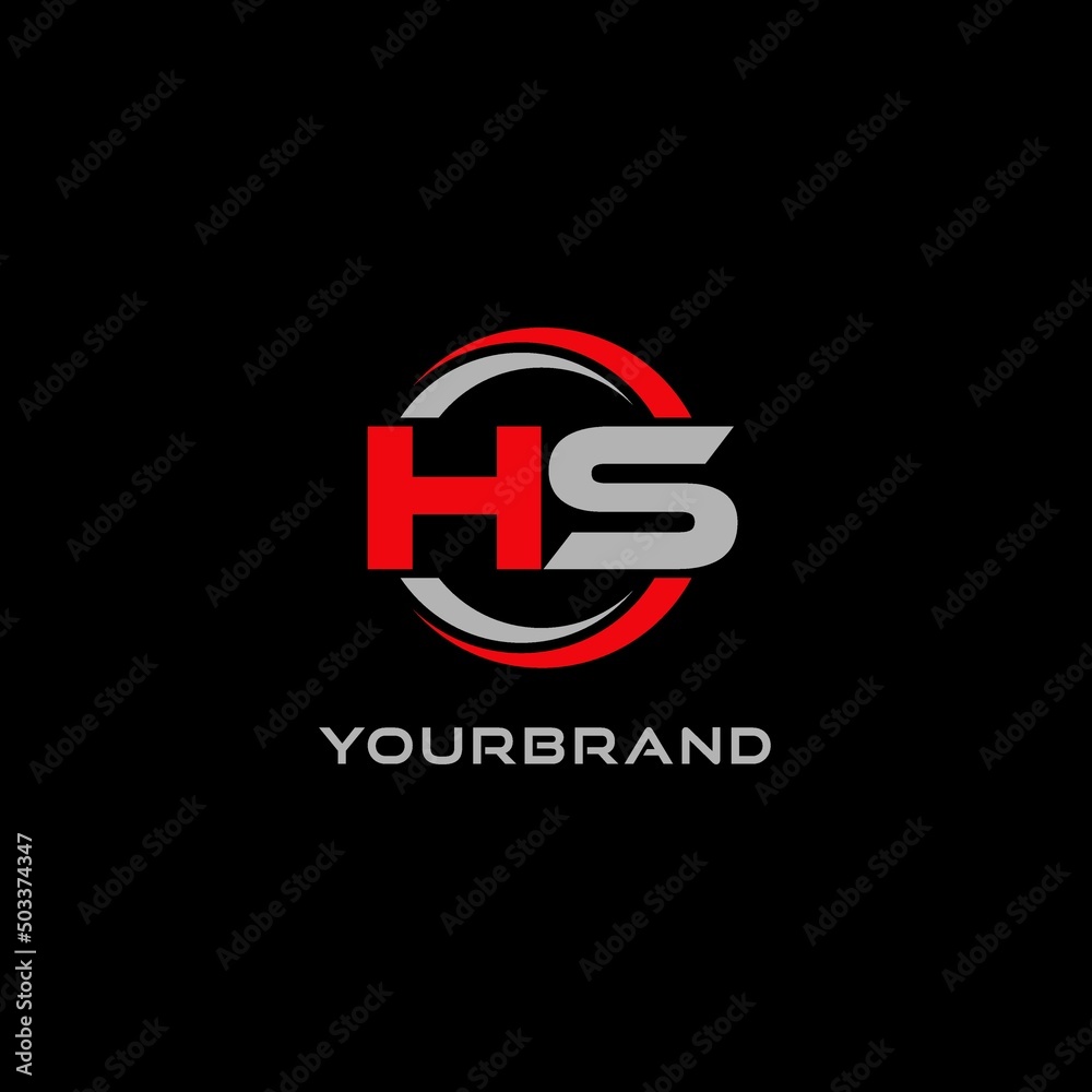 Letter HS logo combined with circle line, creative modern monogram logo ...