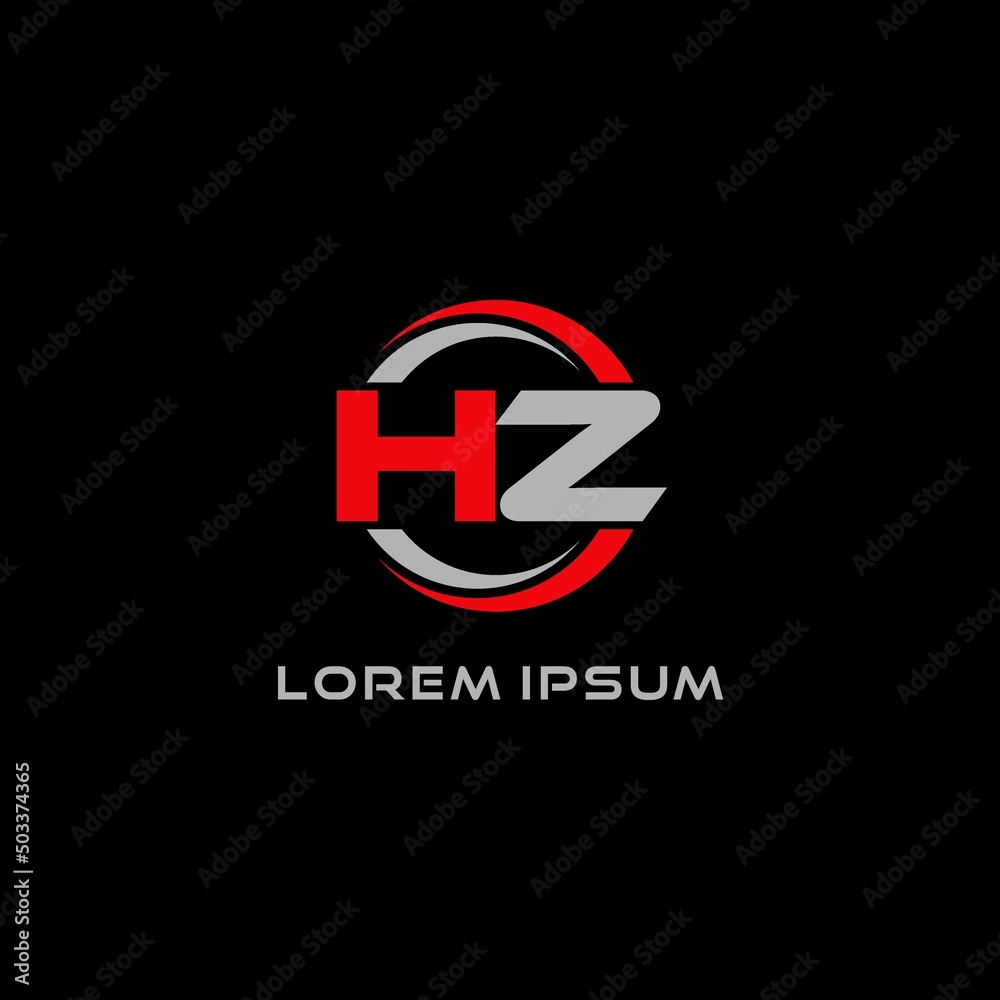 Letter HZ logo combined with circle line, creative modern monogram logo ...