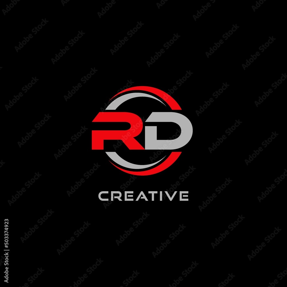 Letter RD logo combined with circle line, creative modern monogram logo ...