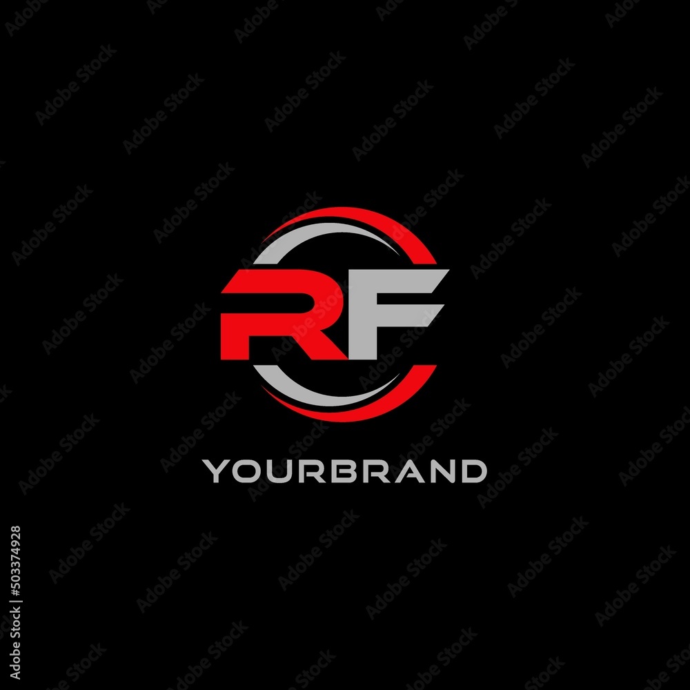 Letter RF logo combined with circle line, creative modern monogram logo ...