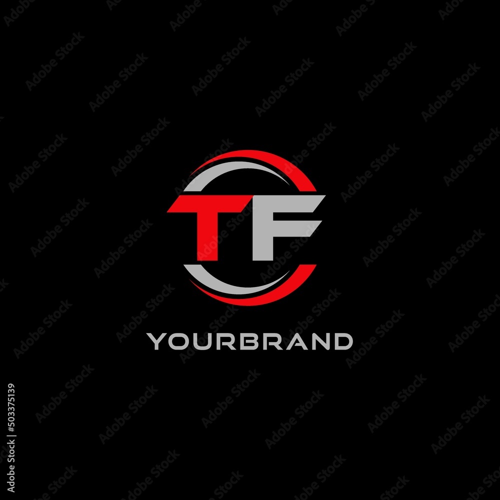 Letter TF logo combined with circle line, creative modern monogram logo ...