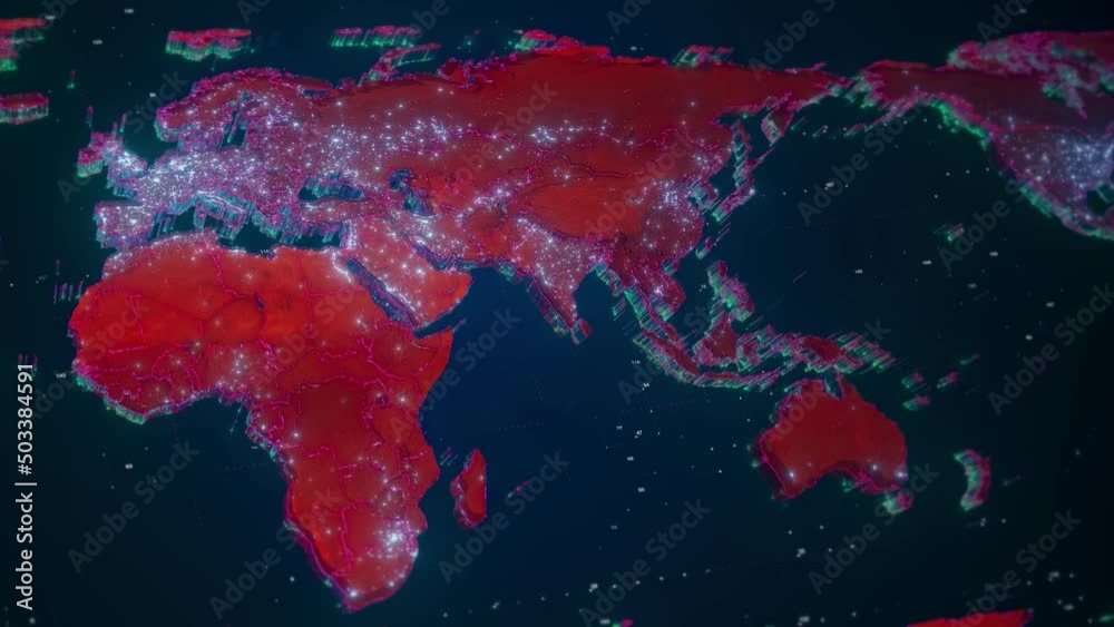 3D World Map Background Loop. Stock Video | Adobe Stock