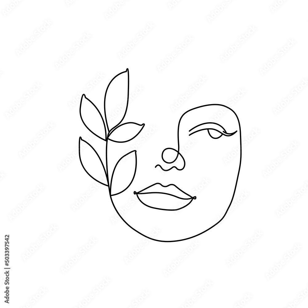 Contour Line Drawing Face