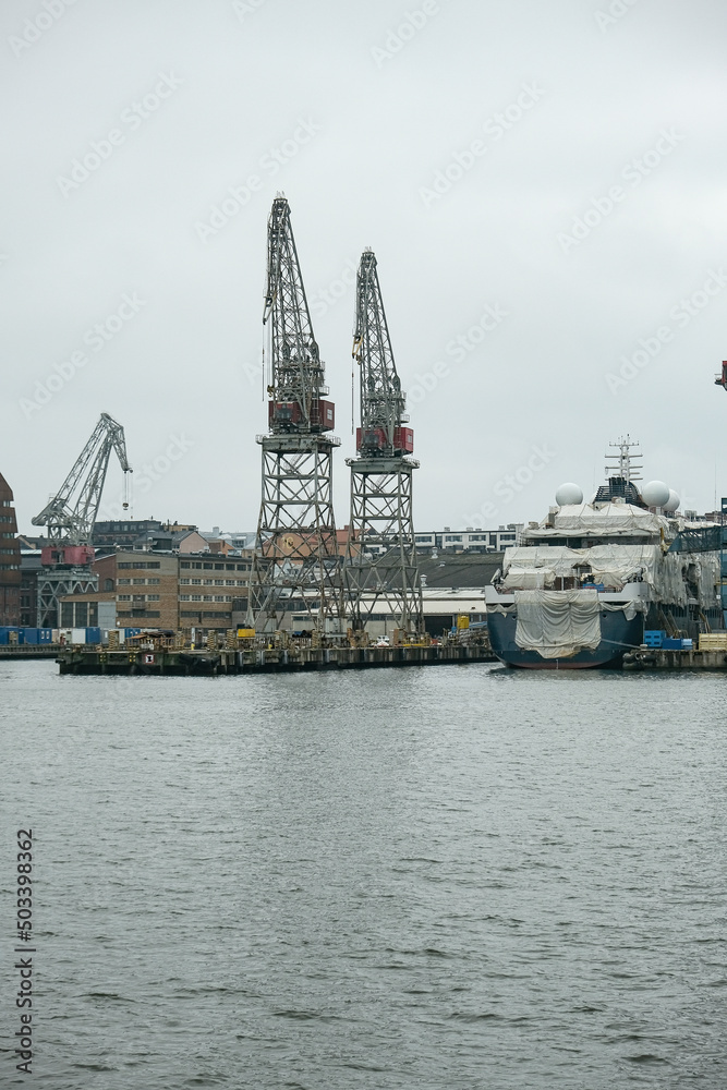 Modern expedition cruise ship cruiseship liner Minerva being built by ...