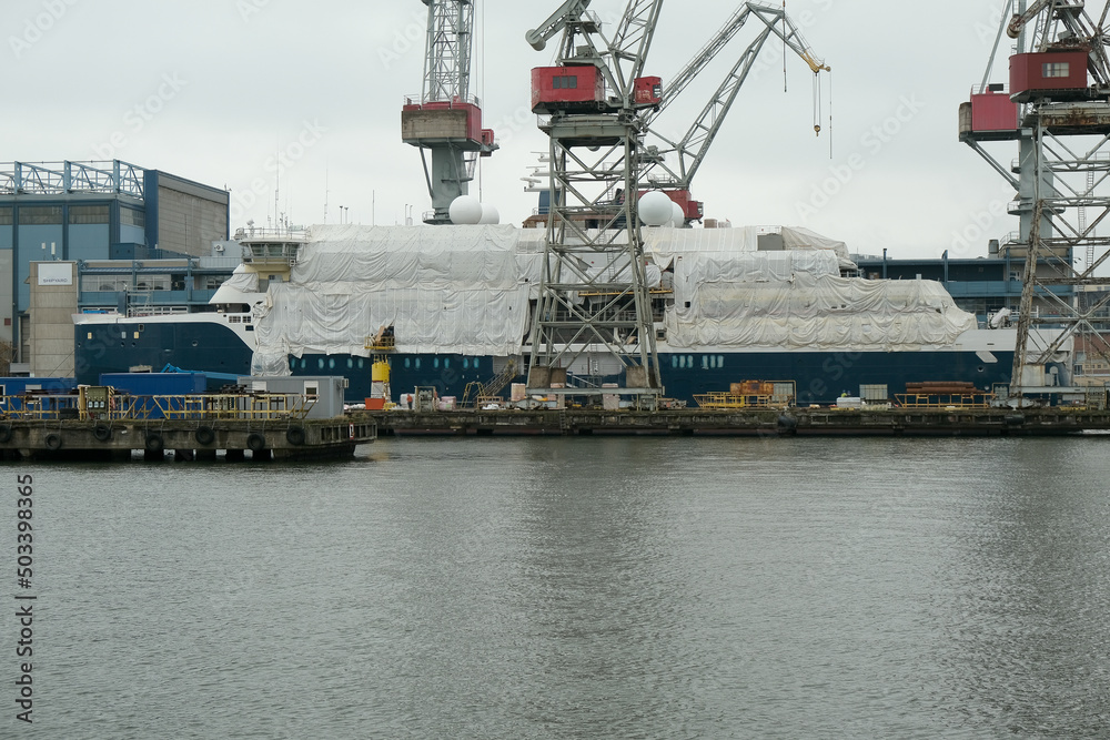 Modern expedition cruise ship cruiseship liner Minerva being built by ...